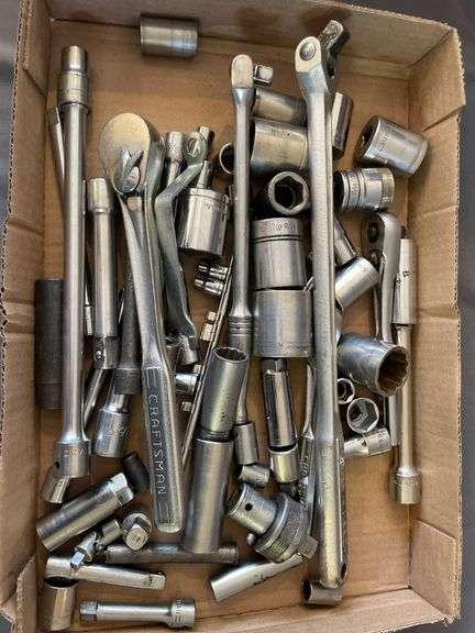 Set of Craftsman and Hand Tools Including Sockets and Ratchets ...