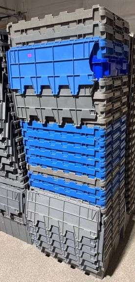 Stackable Plastic Storage Totes with Interlocking Lids - Metzger ...