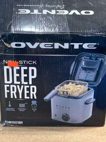 Ovente 1.58 Qt Silver Small Electric Deep Fryer with Removable Frying ...