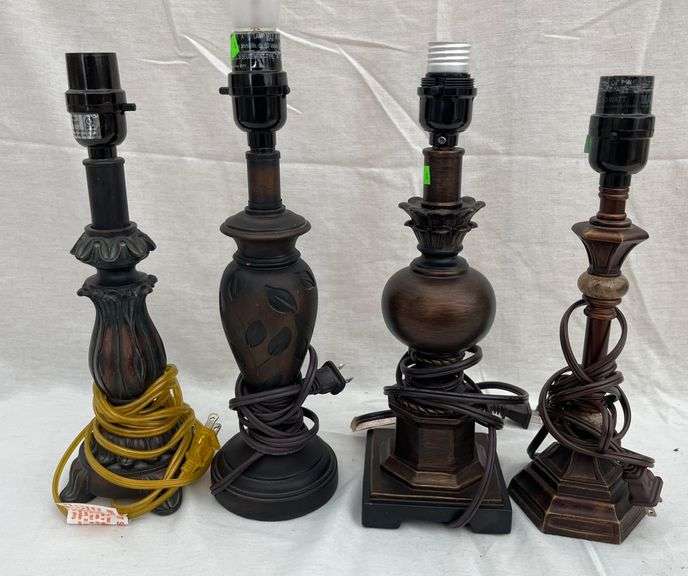 Four Table Lamp Bases with Various Designs and Finishes - Metzger ...
