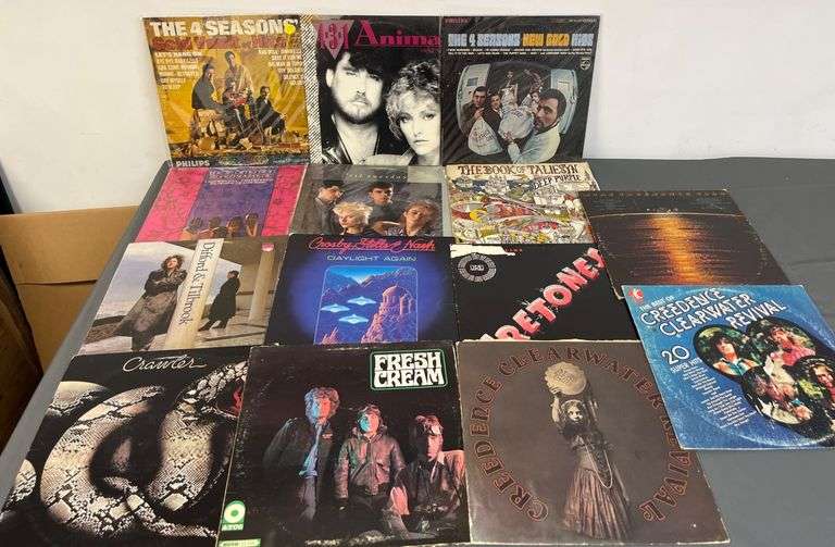 Collection of 15 Vinyl Records Featuring Various Artists and Bands ...