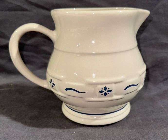 Longaberger Pottery Small 1-Quart Pitcher, Blue Pattern - Metzger Property Services, LLC