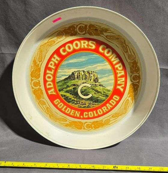 Adolph Coors Company Metal Beer Tray – 13in Diameter - Metzger Property ...