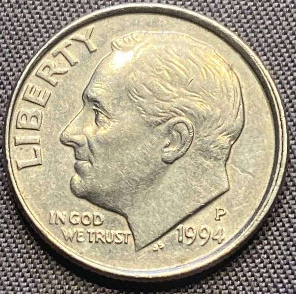 1994-P Roosevelt Dime with Possible Double Mint Error - Metzger ...