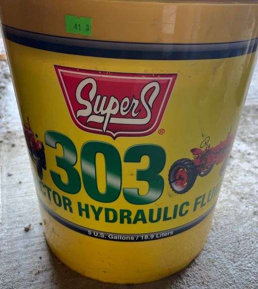 Three Plastic Buckets of Engine and Hydraulic Oil (Partial Buckets ...