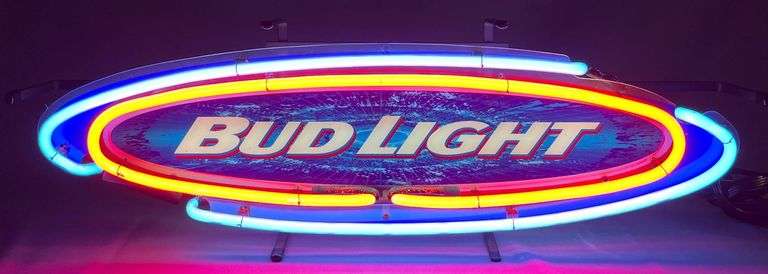 Bud Light Neon Light-Up Sign With Oval Design - Metzger Property ...
