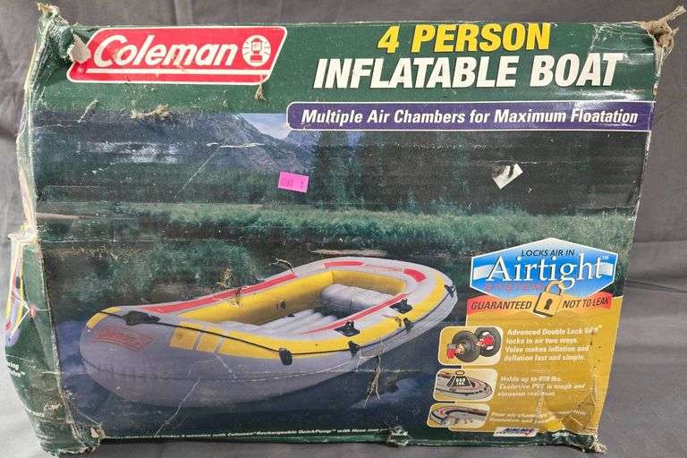 Coleman 4-Person Inflatable Boat - Metzger Property Services, LLC