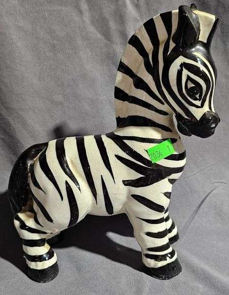 1950s Mid-Century Modern Ceramic Zebra Figurine by Lefton 8.5 ...
