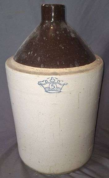 Crown #5 Two-Tone Crock Jug with Handle - Metzger Property Services, LLC