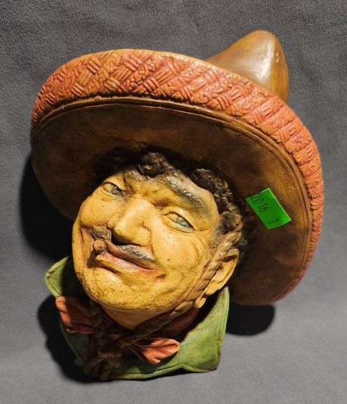 Bossons England 1960s Chalkware Bust of Mexican Revolutionary Leader in ...