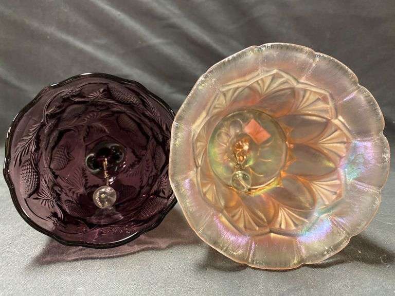 2 - Glass Hand Bells with Embossed and Iridescent Finishes - Metzger ...