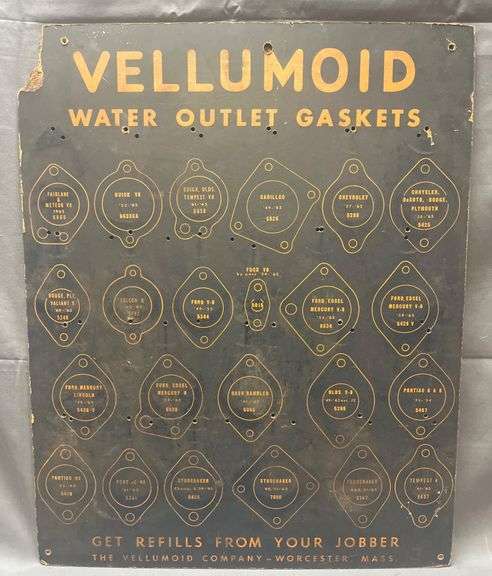 Vellumoid Water Outlet Gaskets Display Board 20×25 - Metzger Property ...