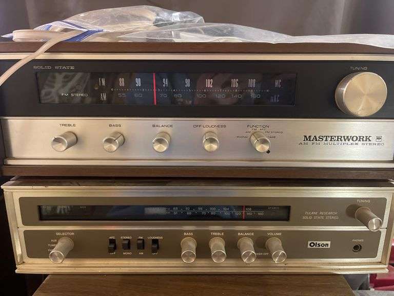 Masterwork AM/FM Multiplex Stereo With Olson Amplifier and Fisher Speaker System - Metzger ...