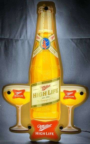 Miller High Life Light-Up Advertising Sign - Metzger Property Services, LLC