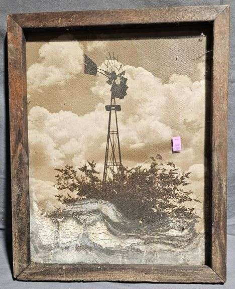 Framed Artwork Featuring Windmill Scene, 12″ x 15″ - Metzger Property ...