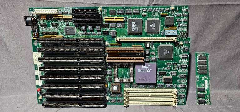 Intel i486 SX 33 MHz Computer Motherboard With Components - Metzger ...