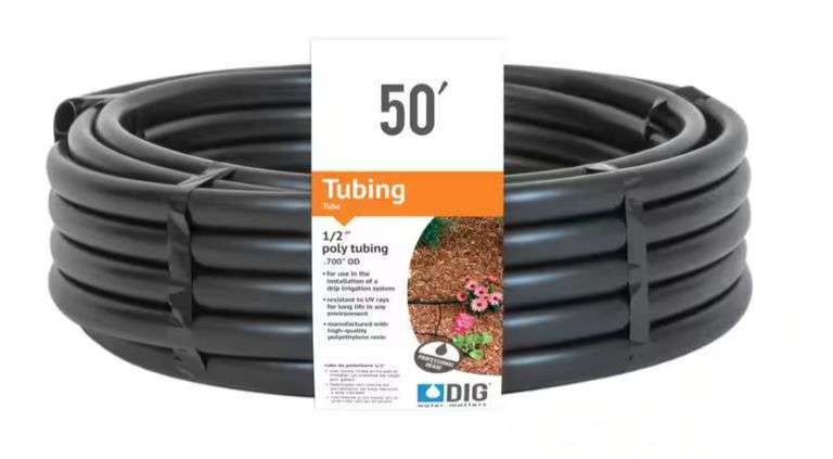 DIG 1/2 in. (.700 O.D.) x 50 ft. Poly Drip Irrigation Tubing - Metzger ...