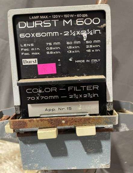 Durst M600 Enlarger with Adjustable Rod and Power Cord - Metzger ...