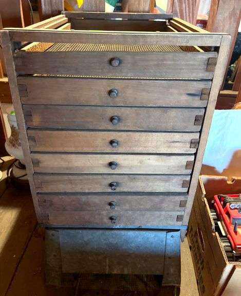 E.B. Fahrney U.S. Cook Stove Drier with Drawers and Mesh Trays ...