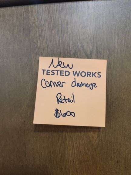 Linen cabinet 23" W x 16" D x 61" H has damage to corner - Metzger ...