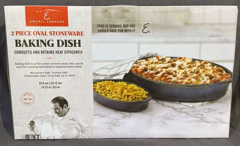 Emeril Lagasse 2-Piece Oval Stoneware Baking Dish Set - Metzger ...