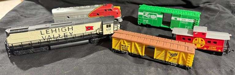 Toy Trains: Locomotives, Freight Cars, Track Pieces and Power Supply ...