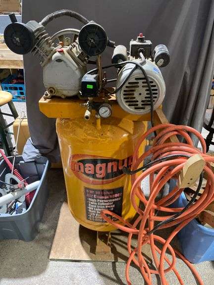 Magnum 5 HP 36-Gallon Air Compressor With Twin Cylinder Pump - Metzger ...