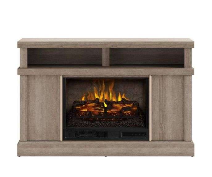 SCOTT LIVING MEYERSON 48 in. Freestanding Media Console Wooden Electric ...