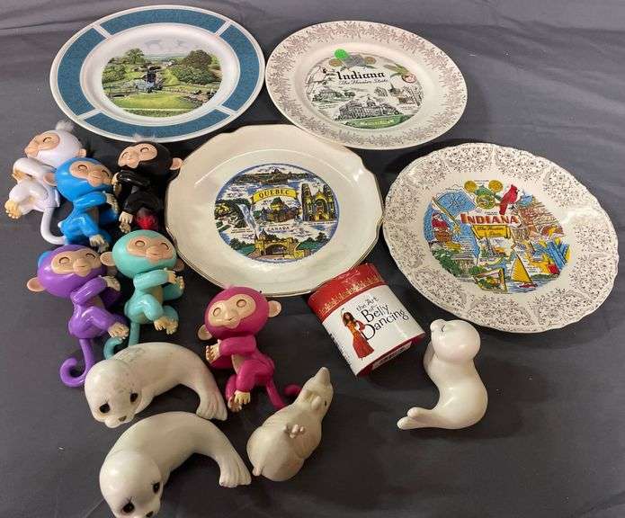 Ceramic Plates, Animal Figurines and Monkey Toys - Metzger Property ...