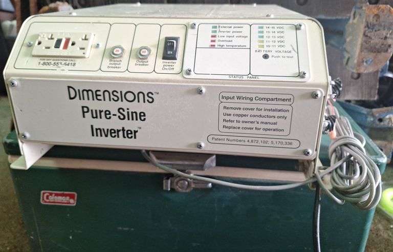 Dimensions Pure Sine Inverter Model CMC-12/2400N - Metzger Property ...