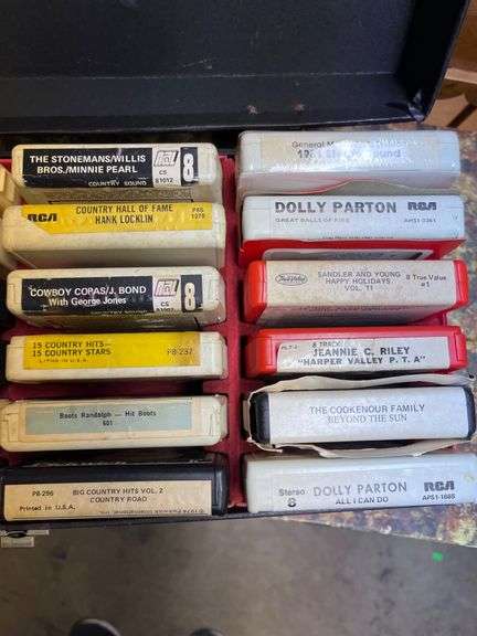 Collection of 8-Track Tape Cartridges Featuring Country and Classic ...