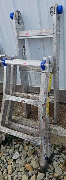 Werner Multi-Position Aluminum Ladder, 13-Foot, 300 lb Load Capacity ...