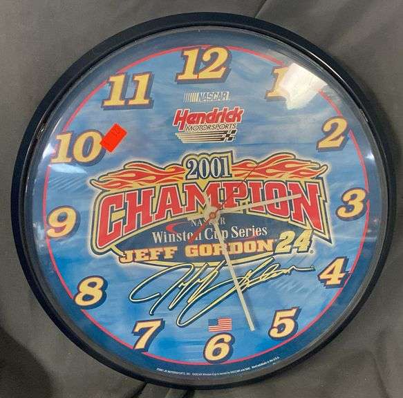 NASCAR Hendricks Motor Sports 2001 Championship Jeff Gordon Clock 13 ...