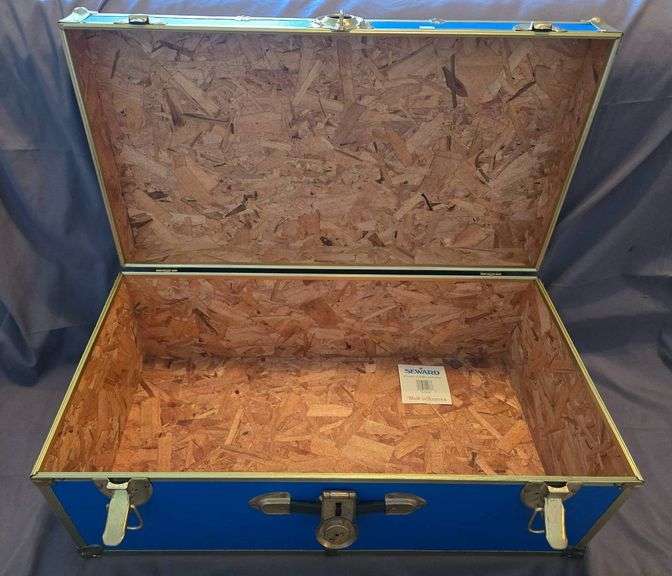 Seward Blue Trunk with Key - Metzger Property Services, LLC