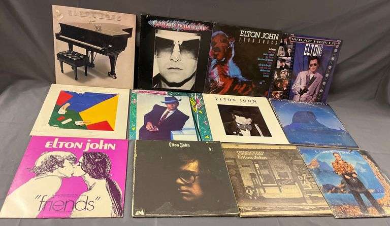 Set of 12 Elton John Vinyl Records - Metzger Property Services, LLC