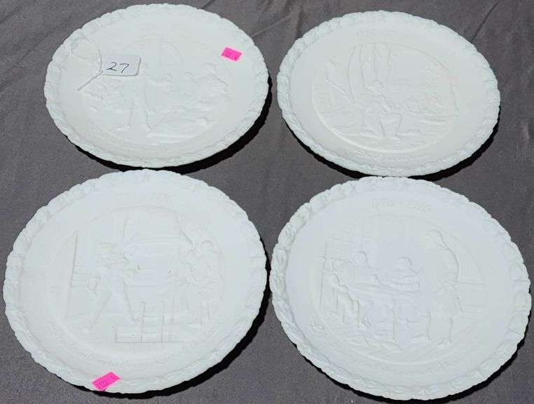 Set of 4 Fenton Bicentennial Collector Plates - Metzger Property ...