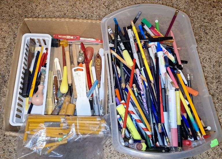 Pens, pencils, paint brushes and supplies - Metzger Property Services, LLC
