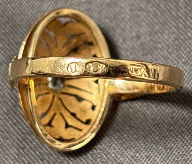 Antique 14K Gold Ring (3.1 grams) with Clear Stone Stamped UW1 and ...