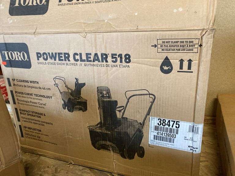 Used Toro power clear 518 - Metzger Property Services, LLC