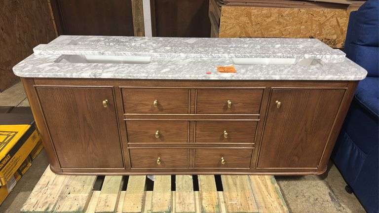 vanity with cracked top 60”x23”x22” - Metzger Property Services, LLC