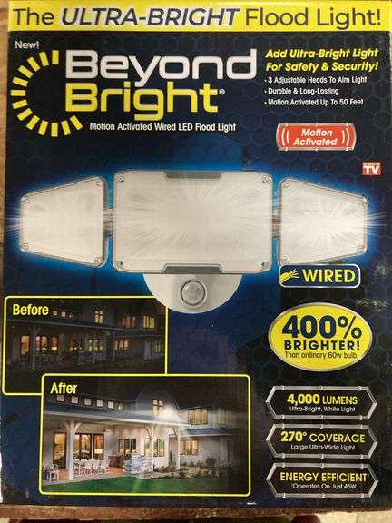 Beyond Bright Motion Activated Flood Light - Metzger Property Services, LLC