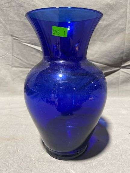 Cobalt Blue Glass Vase with Flared Rim - Metzger Property Services, LLC
