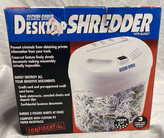 Secure Shred Desktop Cross-Cut Paper Shredder with Basket - Metzger ...