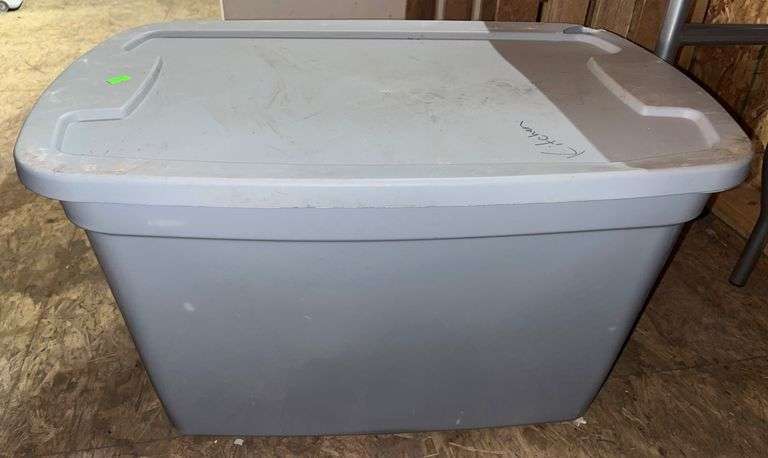 Two 18-Gallon Plastic Storage Totes With Lids by True Living and ...