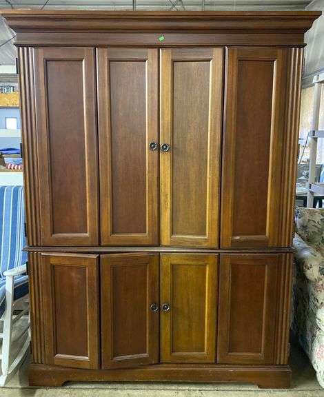 Two-Piece Cabinet with Shelving, Storage Drawers and Workspace ...