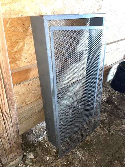 Metal Mesh Framed Panels Measuring 23×40 Inches - Metzger Property ...