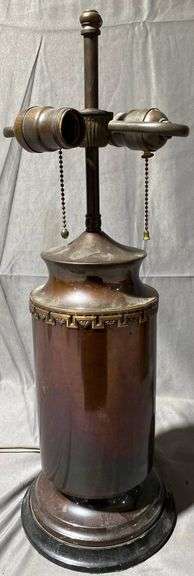 GE Bronze Table Lamp Base with Dual Sockets 20-Inch - Metzger Property ...