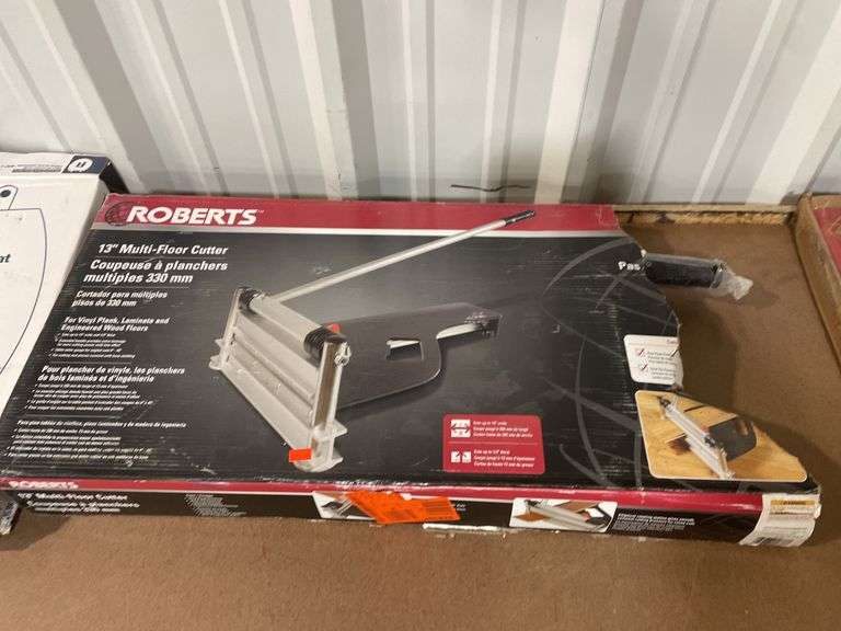 ROBERTS 13 in. Multi-Floor Cutter with 0 to 45 Degree Miter Guide and ...