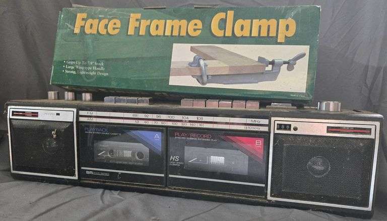 Dual Cassette Stereo Boombox and Face Frame Clamp - Metzger Property Services, LLC