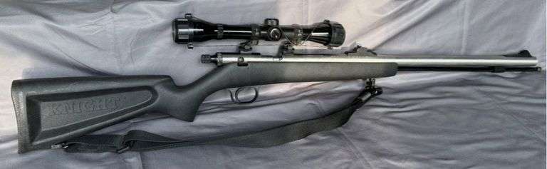 Knight 50 Cal. Black Powder Rifle with Tasco Pronghorn Scope 4x32 ...